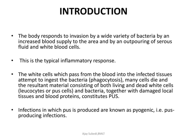 pyogenic infection.pptx | Skin and Dermatology | Diseases and Conditions