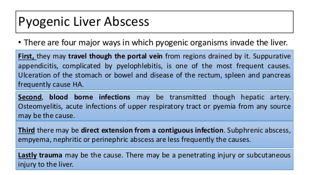 Pyogenic liver abscess