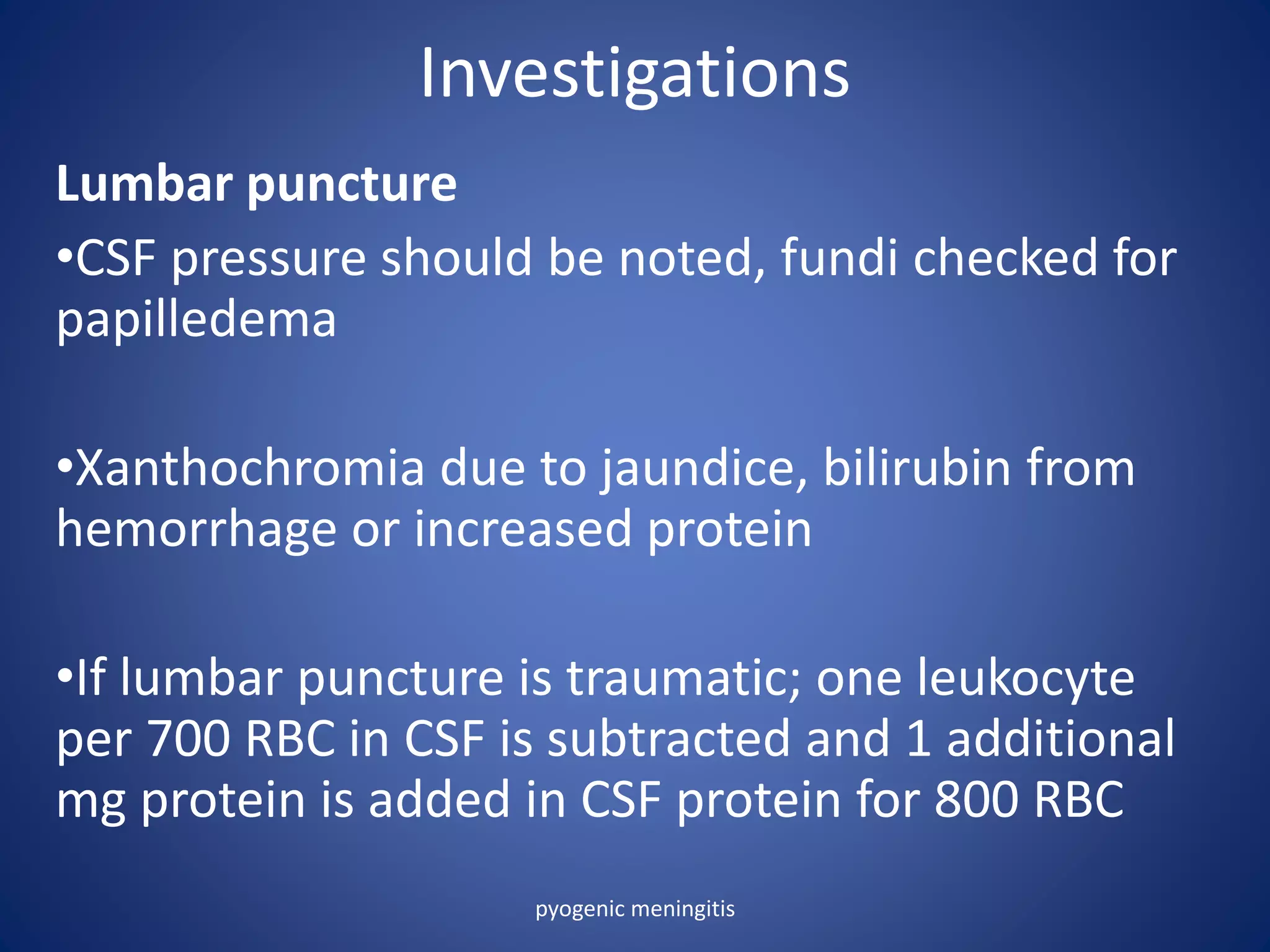 pyogenic meningitis | PPTX