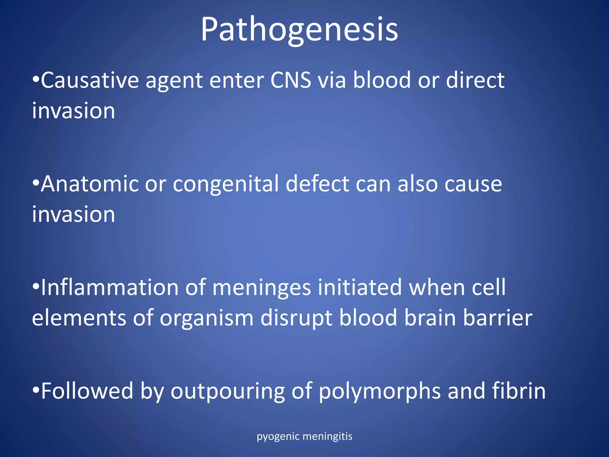 pyogenic meningitis | PPTX