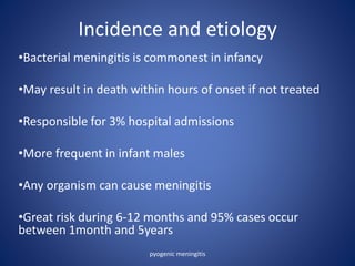 pyogenic meningitis | PPT