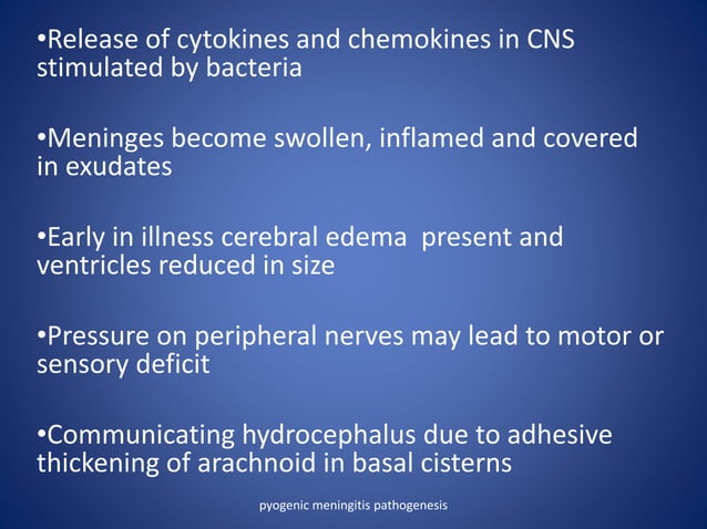 pyogenic meningitis | PPTX | Brain and Nervous System Disorders ...