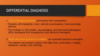 PYOGENIC MENINGITIS- CLINICAL FEATURES AND MANAGEMENT | PPTX