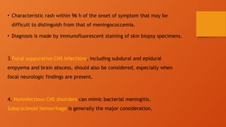 PYOGENIC MENINGITIS- CLINICAL FEATURES AND MANAGEMENT | PPTX