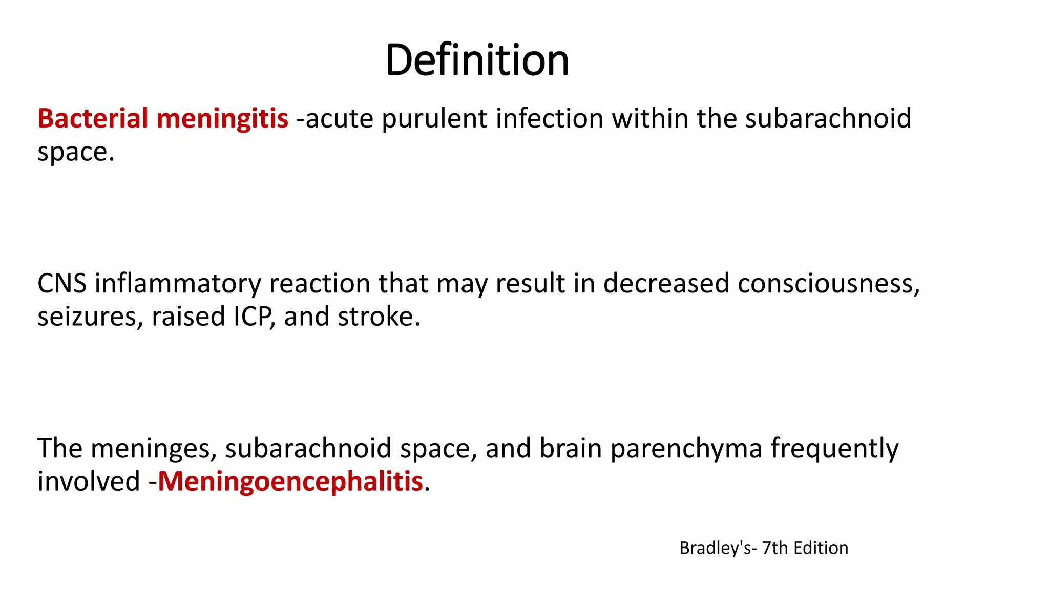 Pyogenic meningitis (nimhans) | PPTX