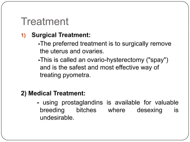 Pyometra | PPTX | Reproductive Health | Diseases and Conditions