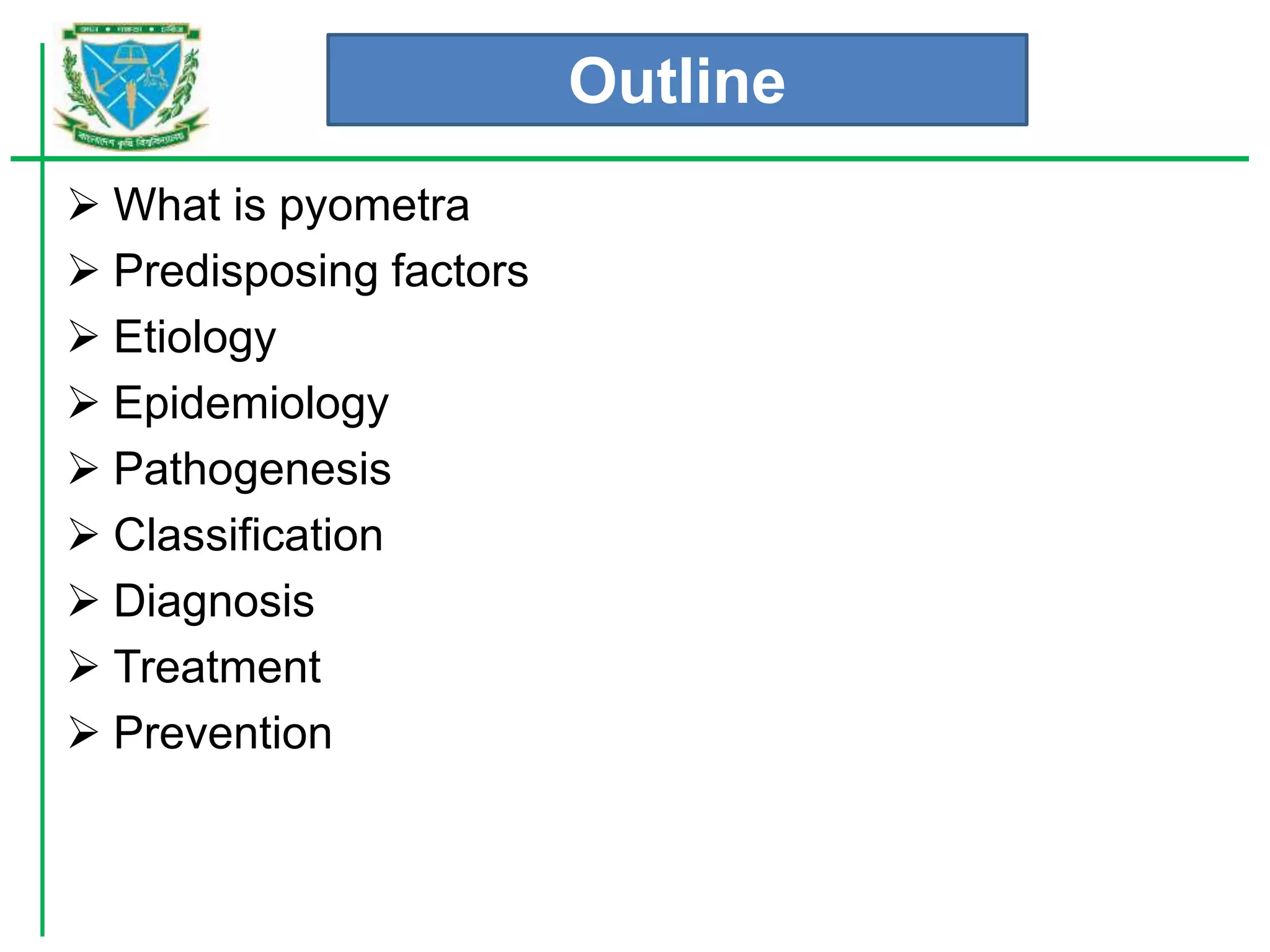 Pyometra in cow | PPTX