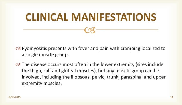 Pyomyositis, 2oo7 E.C. | PPTX | Blood Disorders | Diseases and Conditions
