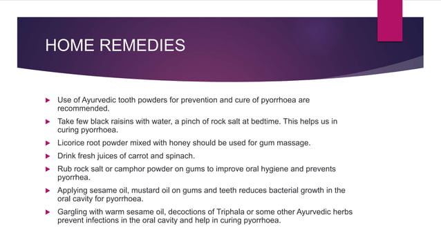 Pyorrhea | PPTX | Oral care | Personal Care