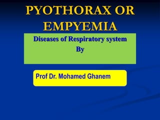 Pyothorax and chylothorax | PDF