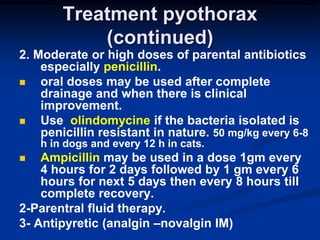 Pyothorax and chylothorax | PDF