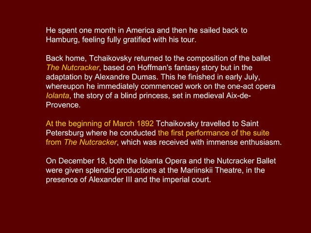 Pyotr I Tchaikovsky Biography | PPS