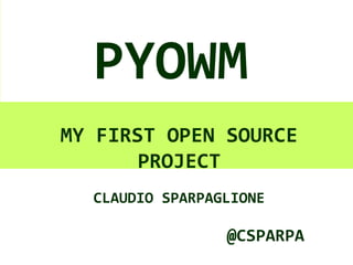 PyOWM - my first open source project | PPT