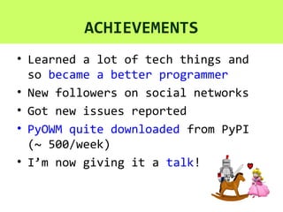 PyOWM - my first open source project | PPT