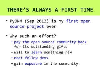 PyOWM - my first open source project | PPT