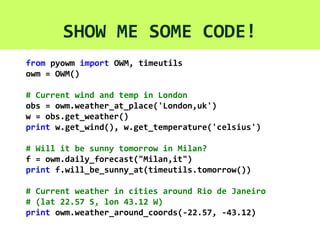 PyOWM - my first open source project | PPT