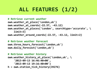 PyOWM - my first open source project | PPT