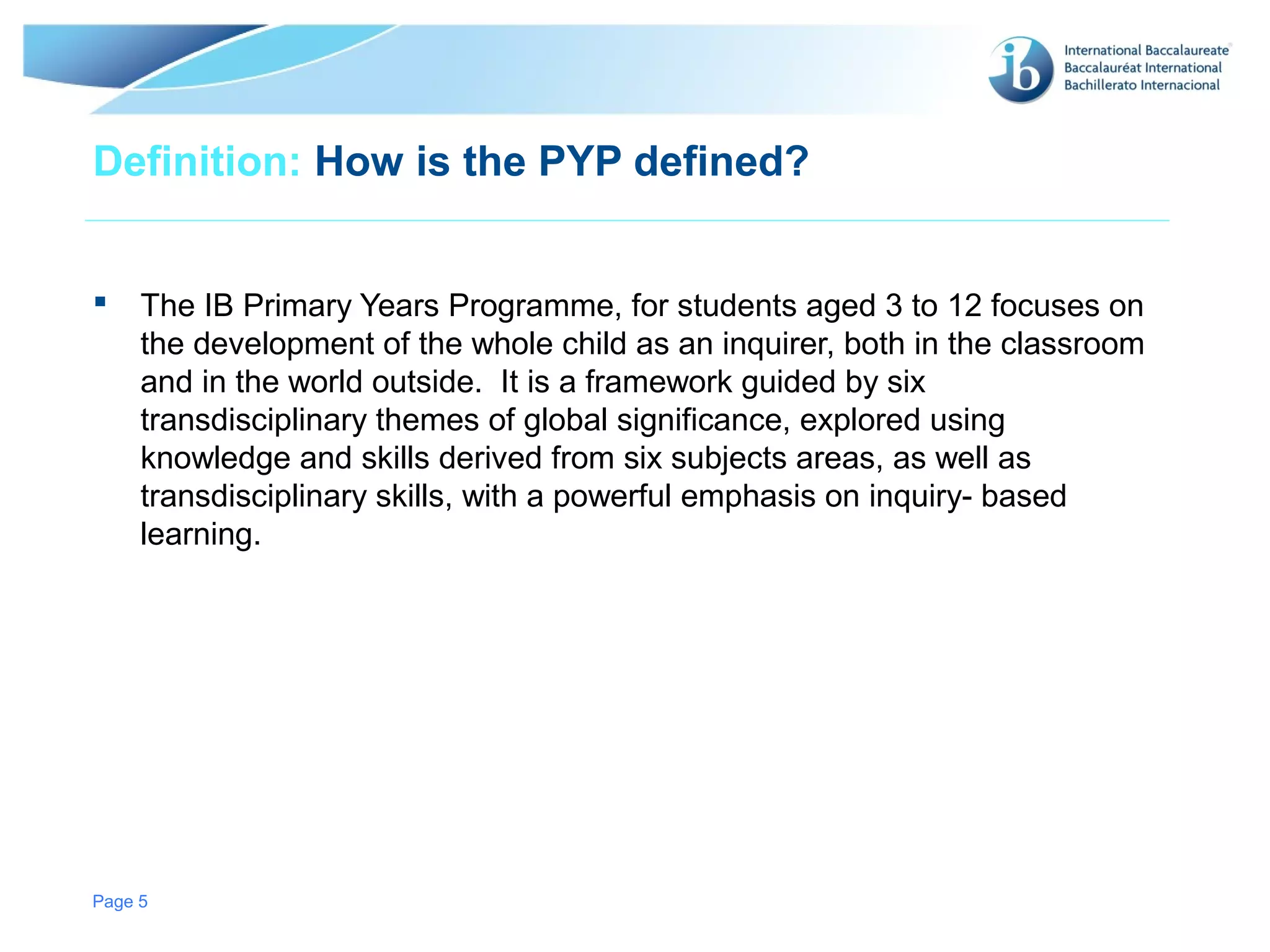 Pyp presentation | PPT