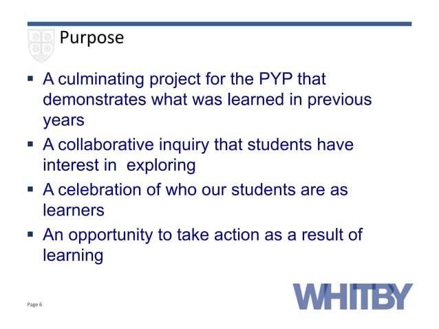 IB Primary Years Programme (PYP) Exhibition | PPTX