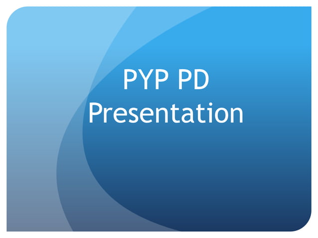 PYP New Teacher Induction PD | PPTX