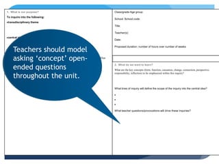 PYP New Teacher Induction PD | PPTX