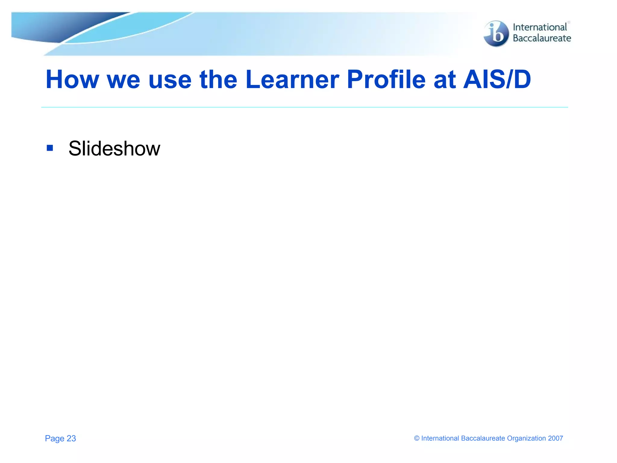 Intro to PYP for Parents | PPT