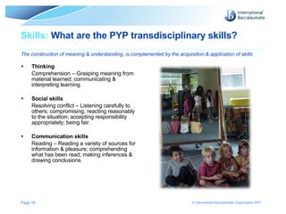 Intro to PYP for Parents | PPT