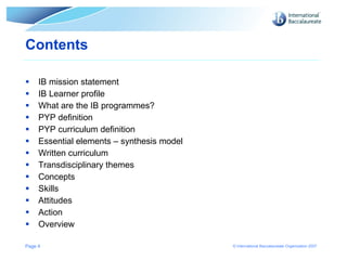 Intro to PYP for Parents | PPT