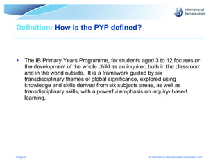 Pyp presentation | PPT