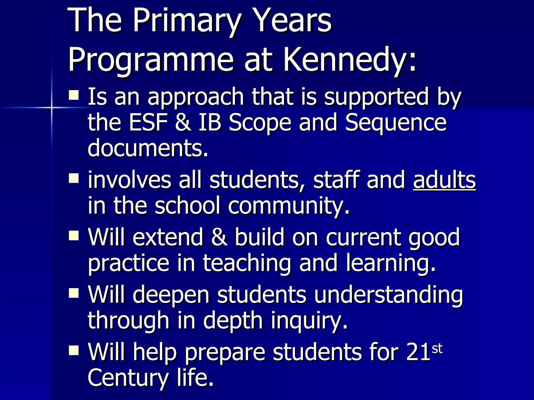 PYP presentation parents 2010 | PPT