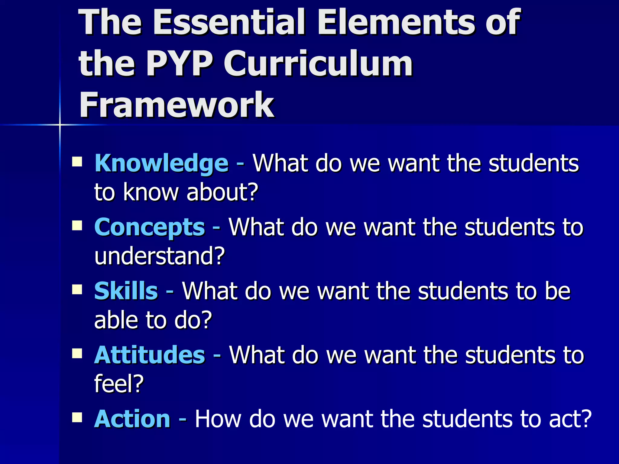 PYP presentation parents 2010 | PPT