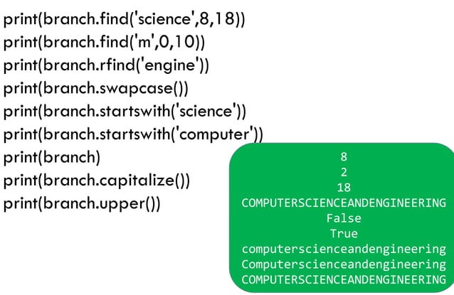 Python Programming Strings | PPT