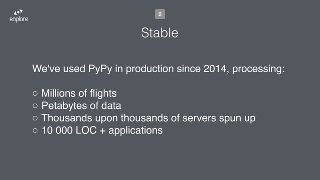 Using PyPy instead of Python for speed | PPT