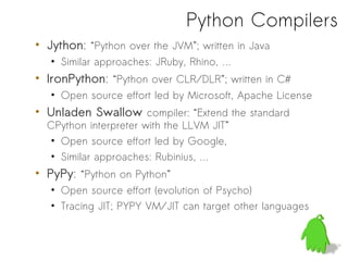 PyPy: Dynamic Language Compilation Framework | PPT