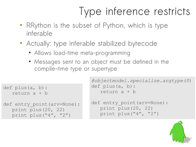 Pypy Dynamic Language Compilation Framework Ppt