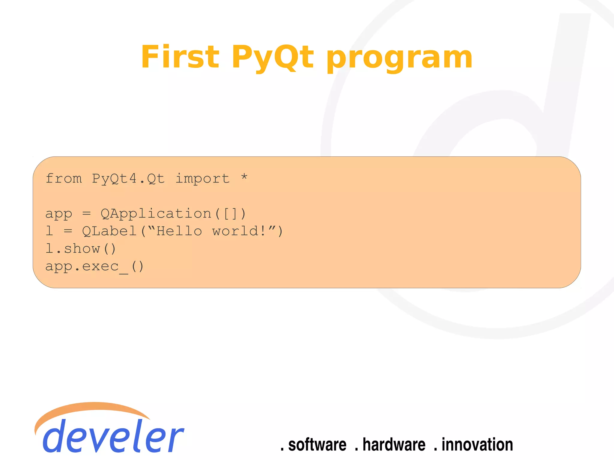 PyQt: rapid application development | PDF