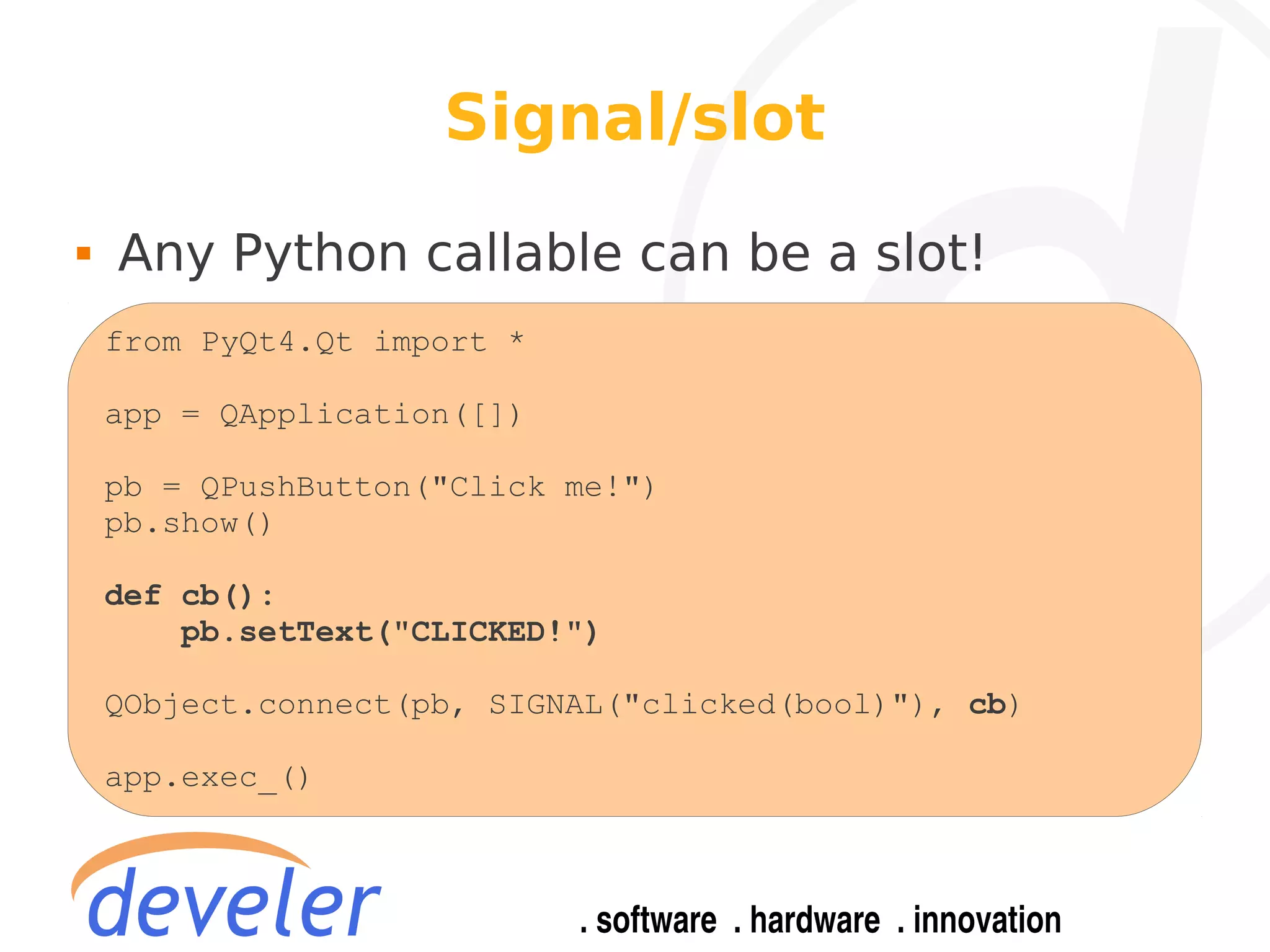 Pyqt Rapid Application Development Ppt