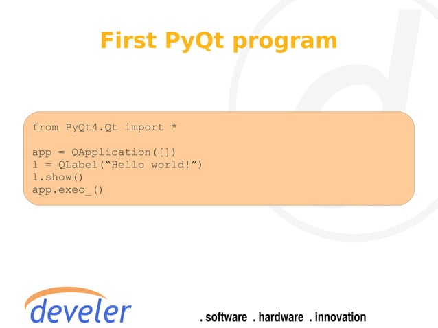 PyQt: rapid application development | PDF