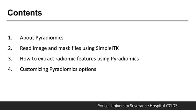 Pyradiomics Customization [CDM] | PPT