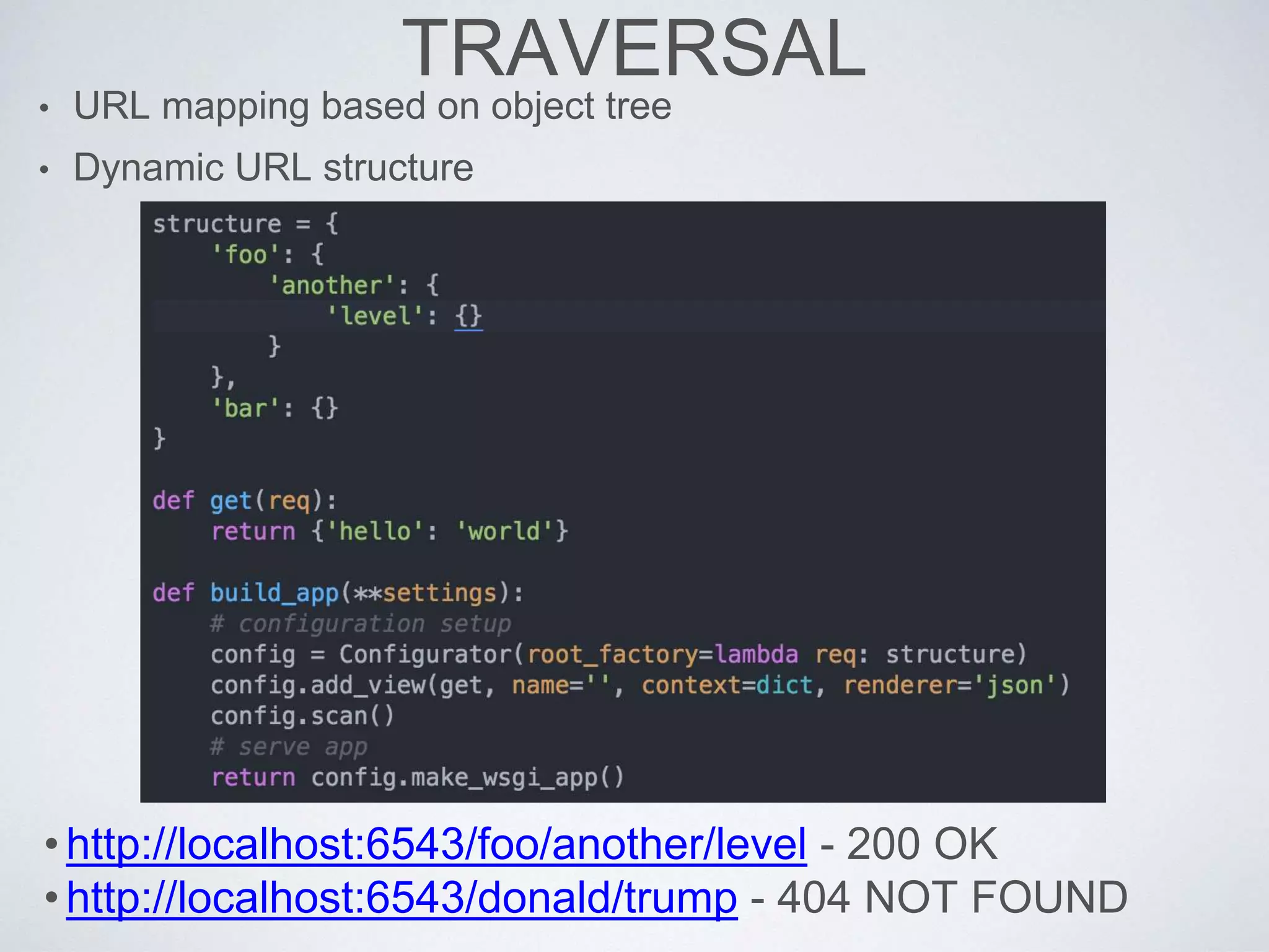 Pyramid web framework | PPTX | Web Development | Internet