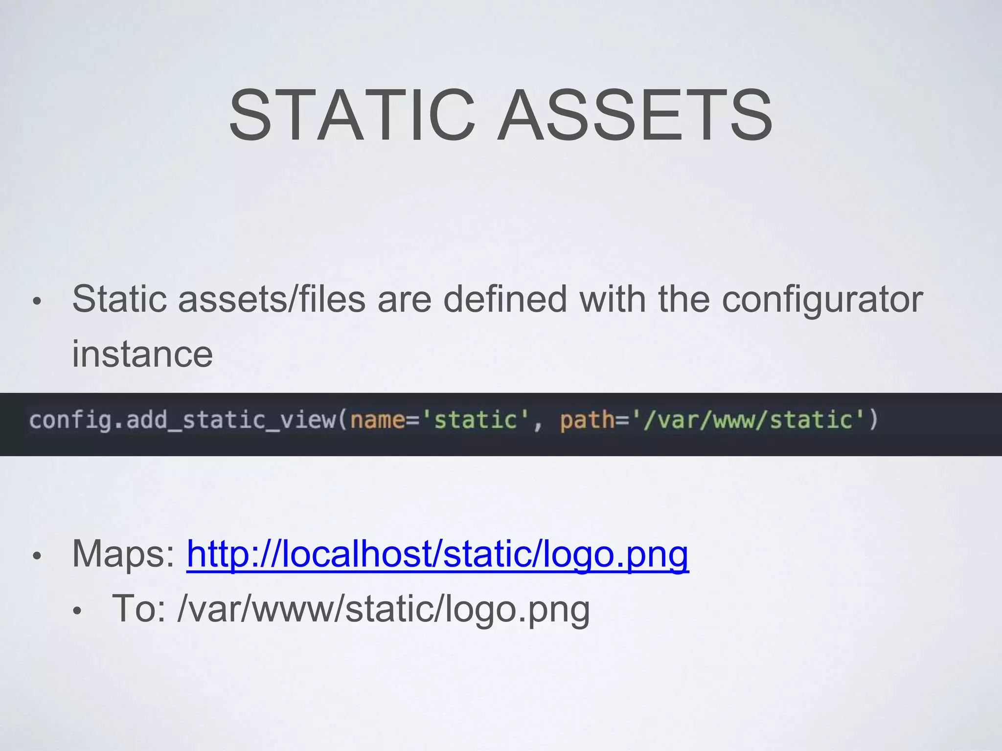 Pyramid web framework | PPTX | Web Development | Internet