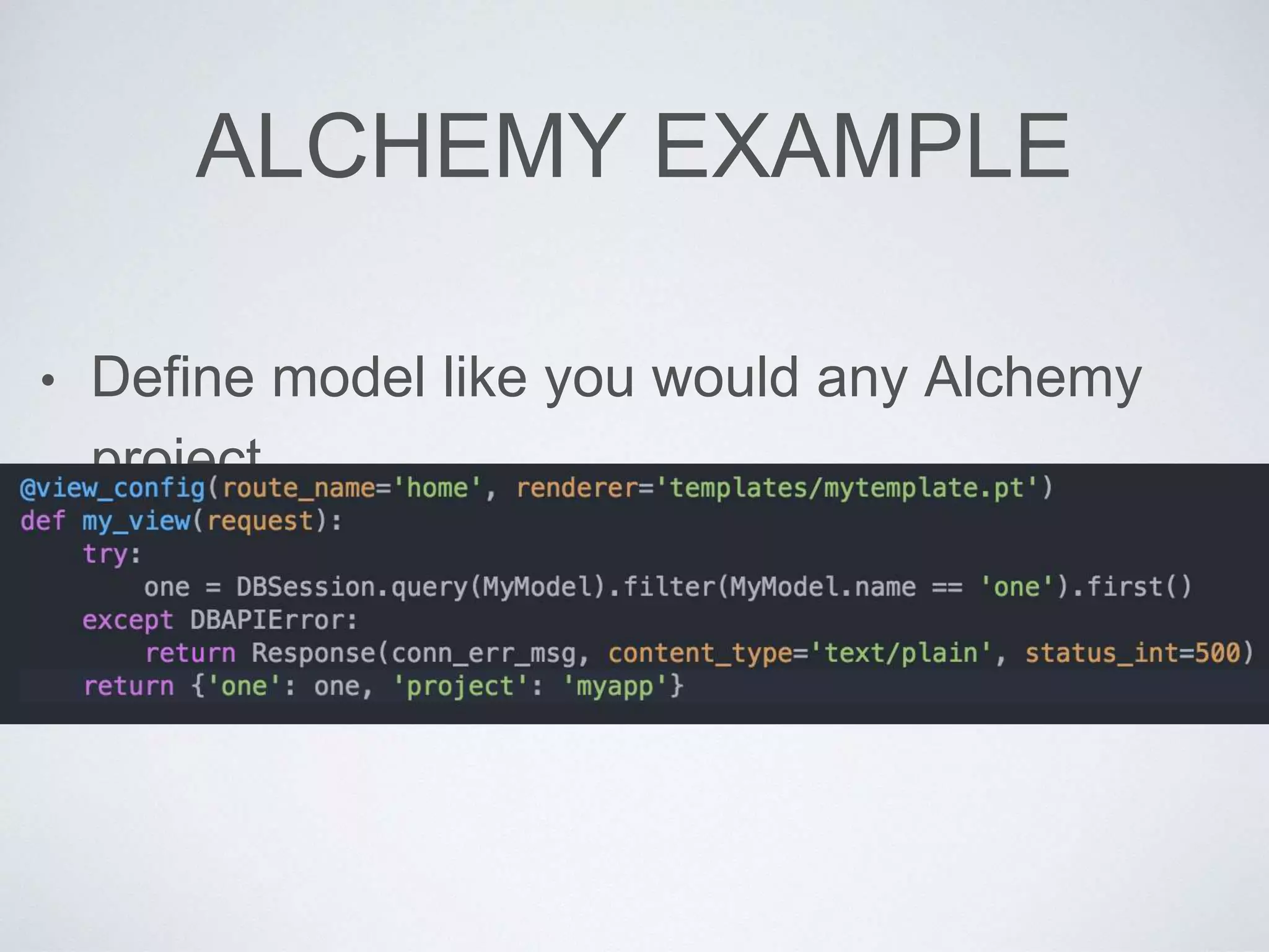 Pyramid web framework | PPTX | Web Development | Internet