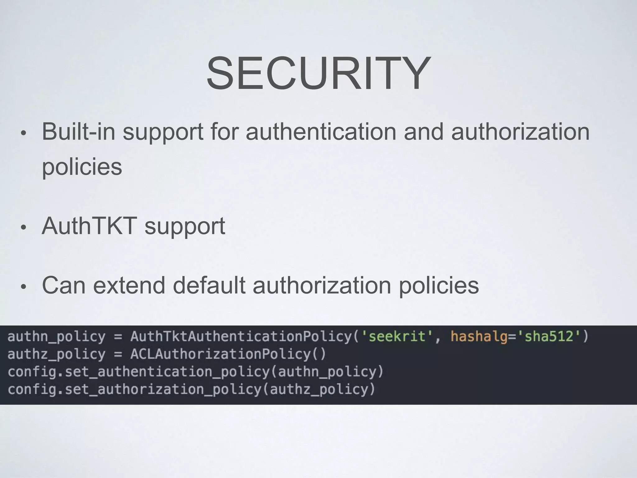 Pyramid web framework | PPTX | Web Development | Internet