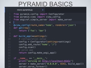 Pyramid web framework | PPTX | Web Development | Internet