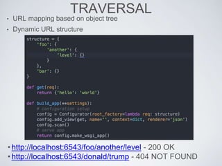 Pyramid web framework | PPTX | Web Development | Internet