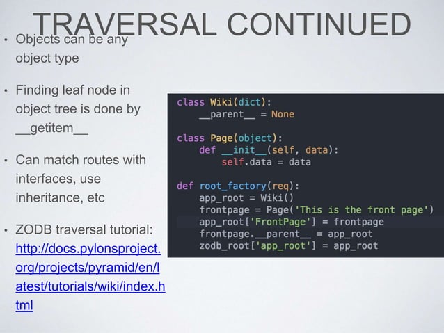Pyramid web framework | PPTX | Web Development | Internet