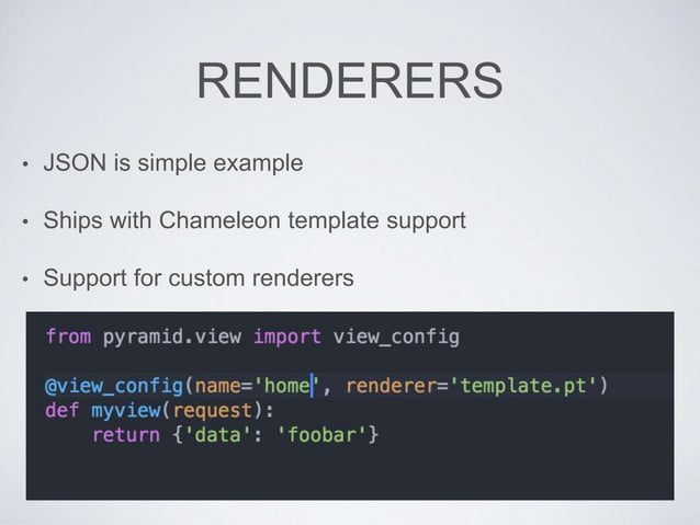 Pyramid web framework | PPTX | Web Development | Internet