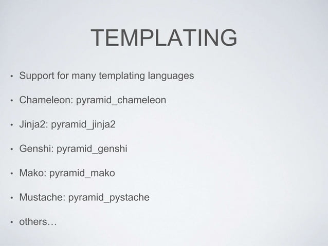 Pyramid web framework | PPTX | Web Development | Internet