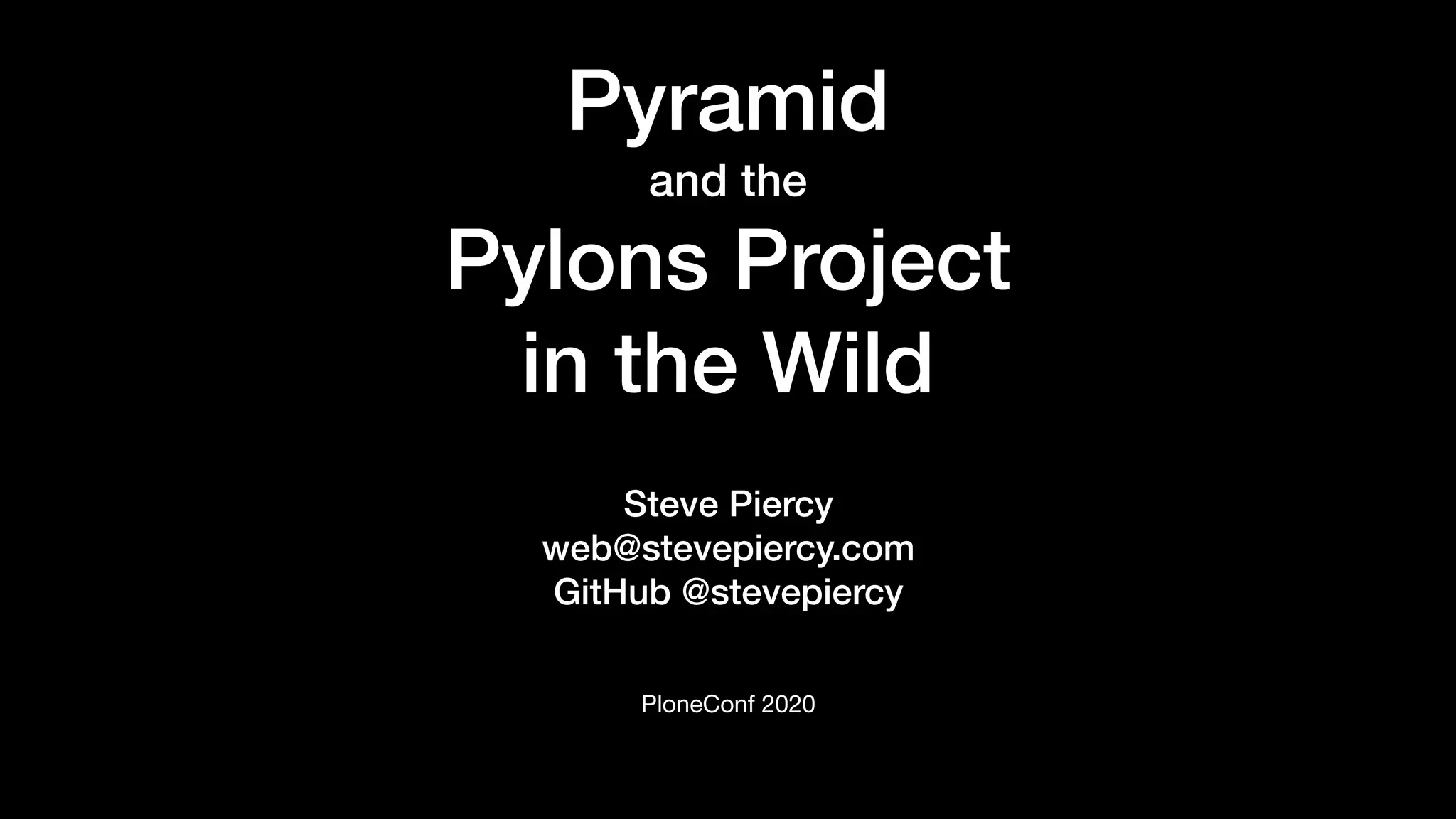Pyramid and the Pylons Project in the wild | PPT
