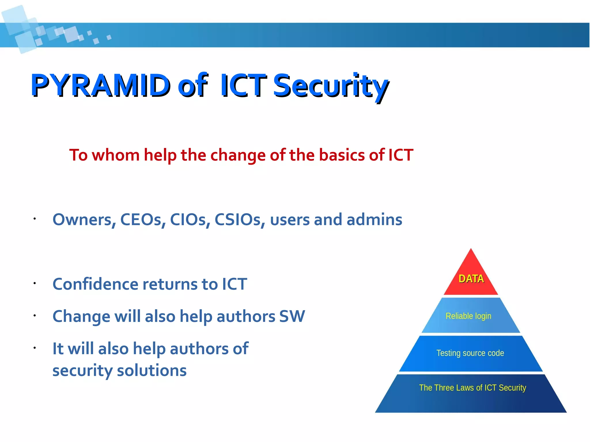 Pyramid of Cyber Security | ODP | IT and Internet Support | Internet
